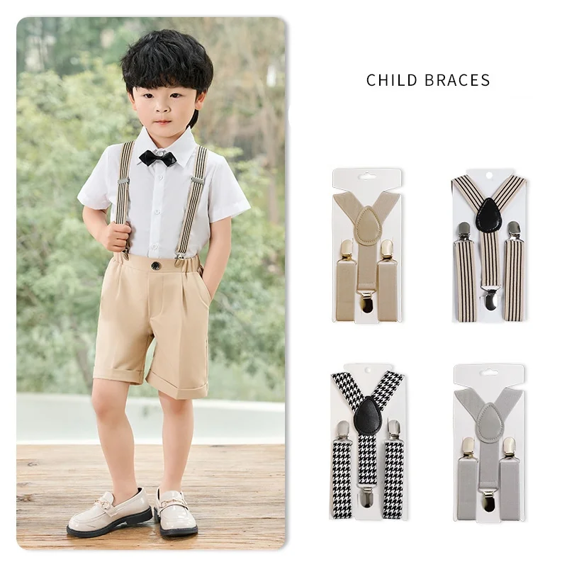 Kids-Elastic-Suspenders-Solid-Color-Colorful-Adjustable-Straps-For ...