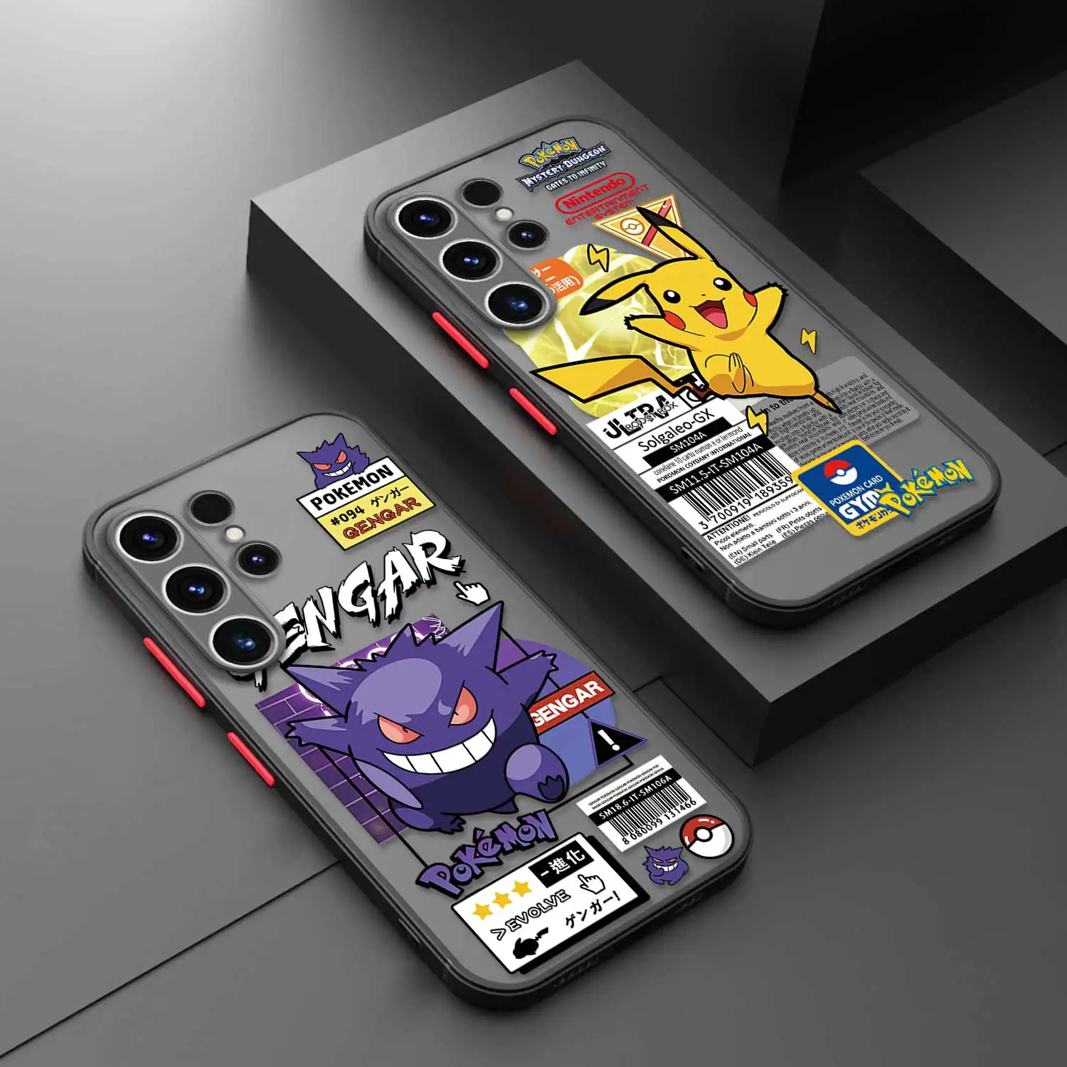 Funda-de-tel-fono-Pokemon-Pikachu-Gengar-transparente-TPU-mate-para ...