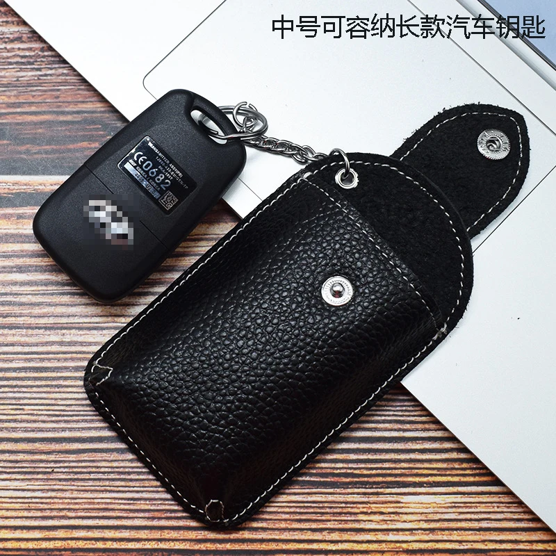 Genuine-Leather-Smart-Key-Holder-Wearable-Belt-Car-Key-Wallet-Organizer ...