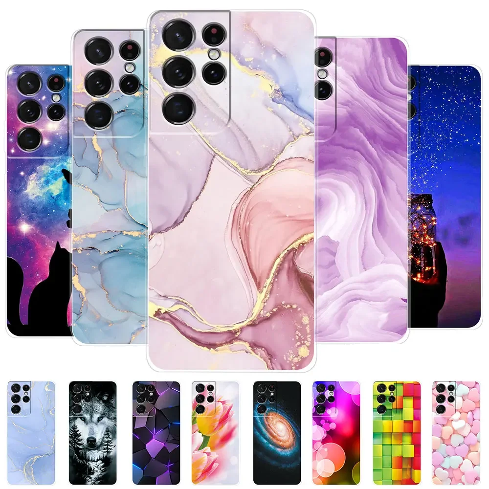 For Samsung S22 Ultra Case S22 Plus Soft Silicone Phone Cover Case For ...