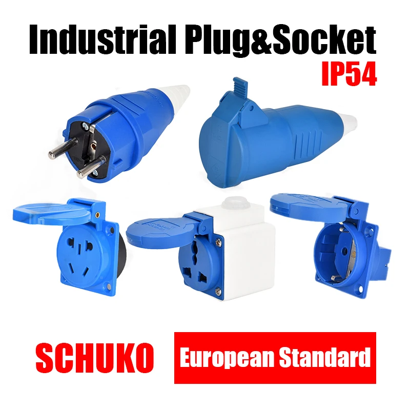 IP54 Waterproof Single Phase Plug Socket Air Conditioning Multi ...