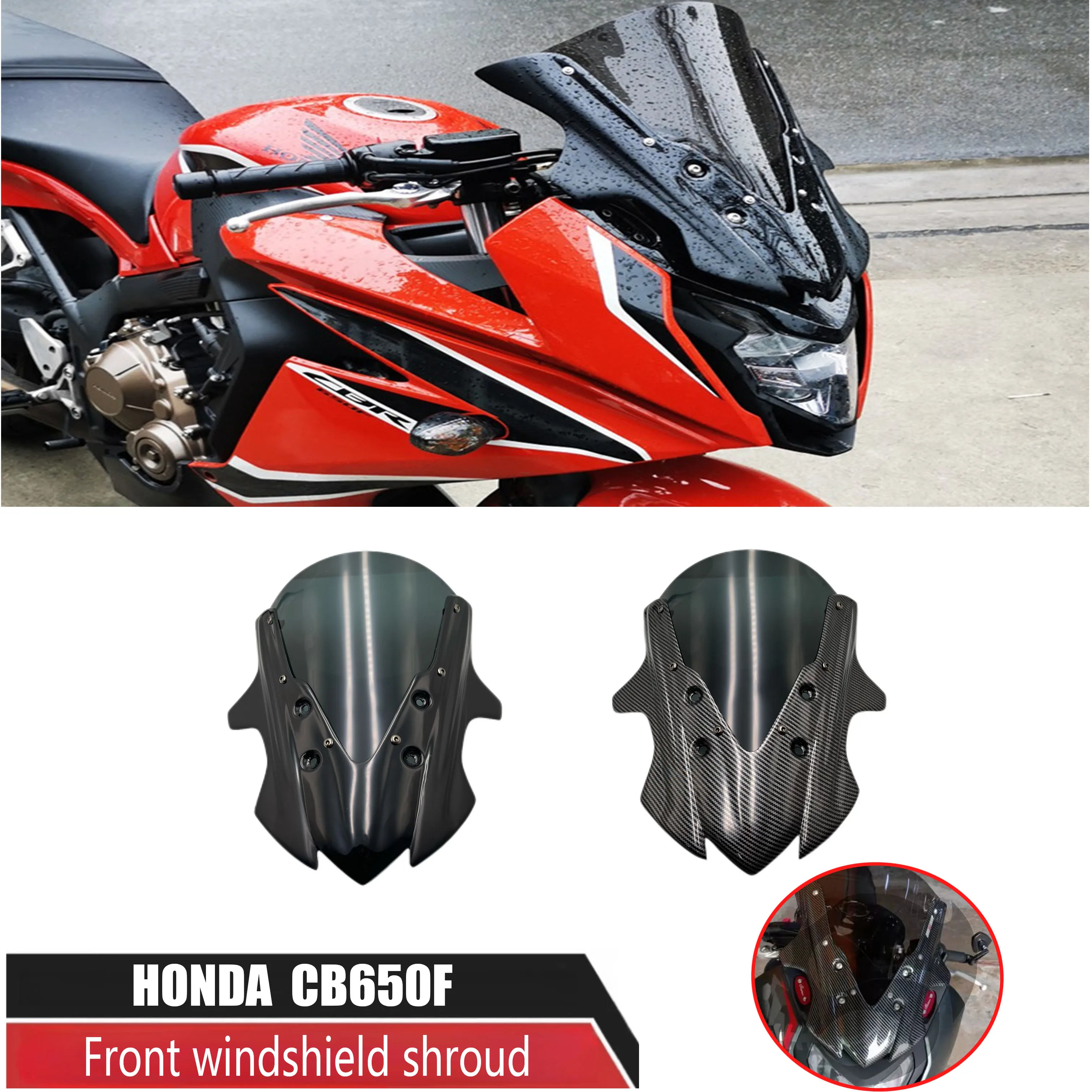 For Honda CBR650F Motorcycle Windscreen Screen Wind Deflectors Screen ...