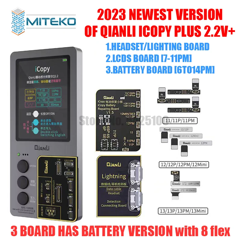 Qianli iCopy Plus 2.2v with Battery Testing Board for 7 8 8P X XR XS ...