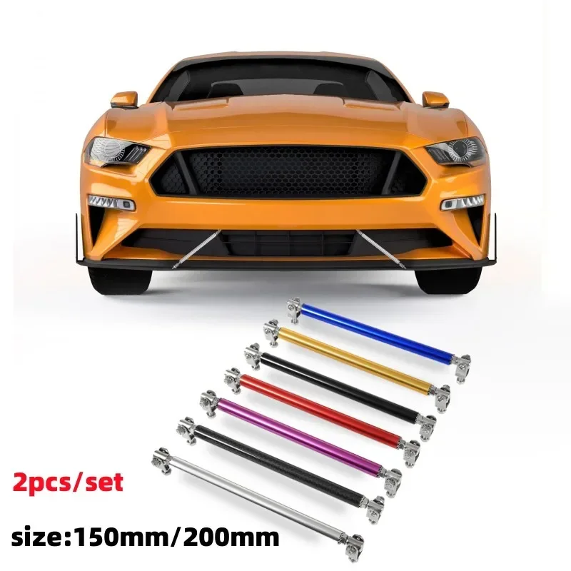 Universal Car Adjustable Front Bumper Lip Splitter Bars Decor Lip ...