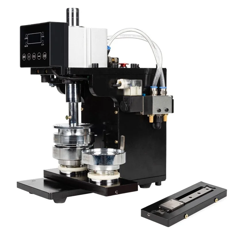 Semi-automatic pneumatic button maker/manual photo magnet machine ...