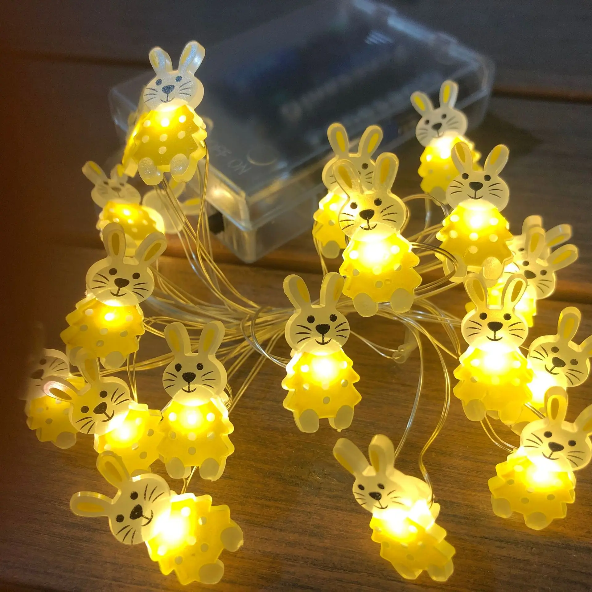 Easter LED String Lights Rabbit Carrot Easter Egg Decorations - Giftiehub