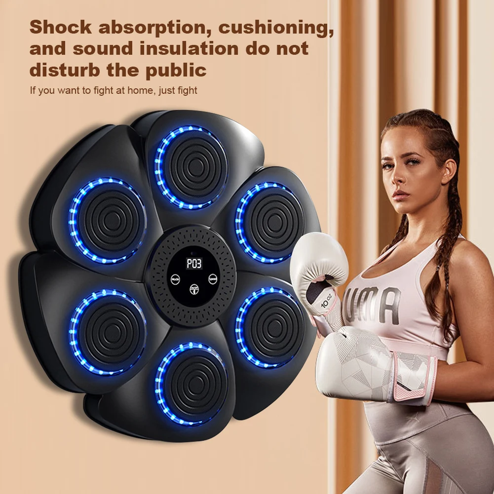 Music-Boxing-Machine-Boxing-Reaction-Wall-Target-Adjustable-Smart ...