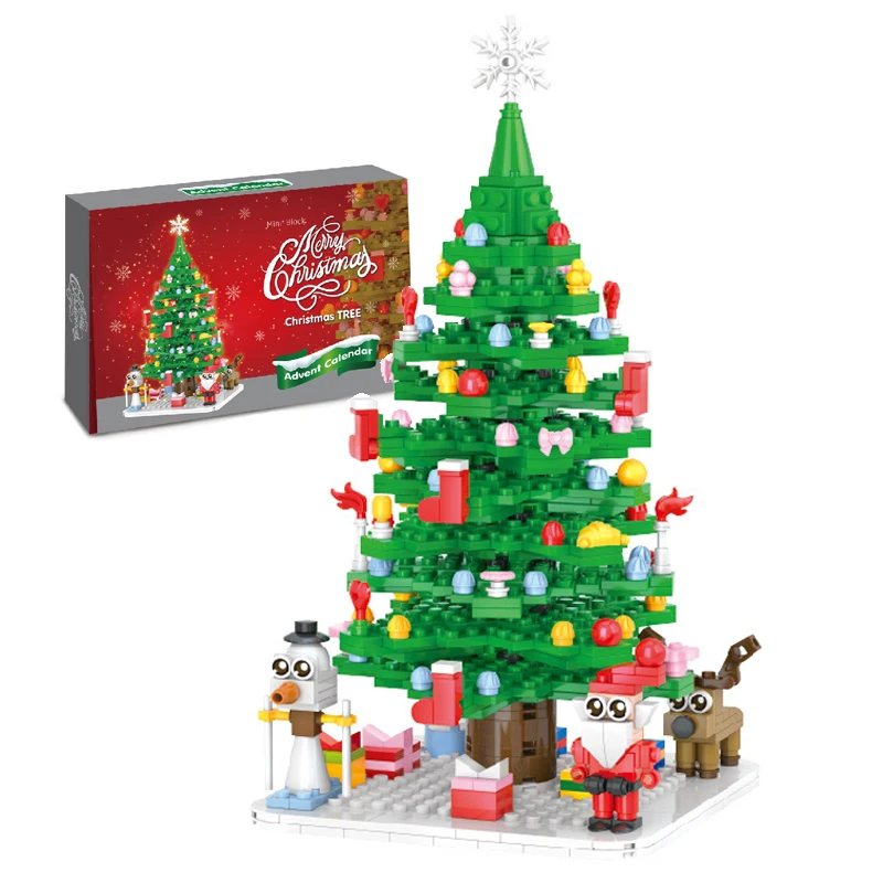 New-Christmas-Tree-Building-Blocks-Set-Box-Kids-Toys-Xmas-Advent ...