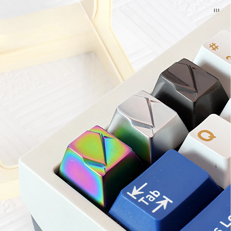 ECHOME-Geometric-Aluminum-Keycap-Originality-Metal-Dazzling-Color ...