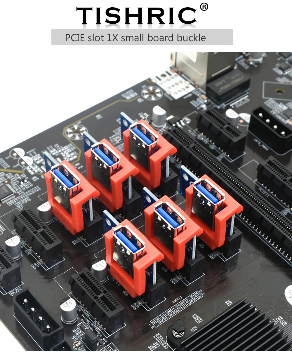 Generic GPU PCI-E Riser Retainer Vertical Mount Locker Card 1X 16X PCIE ...