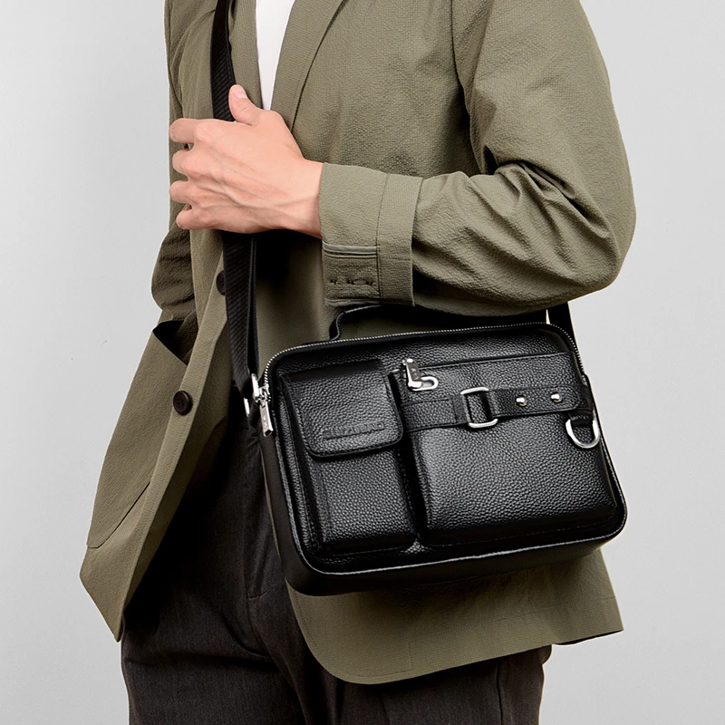 cowhide-genuine-leather-men-s-business-solid-color-shoulder-crossbody ...