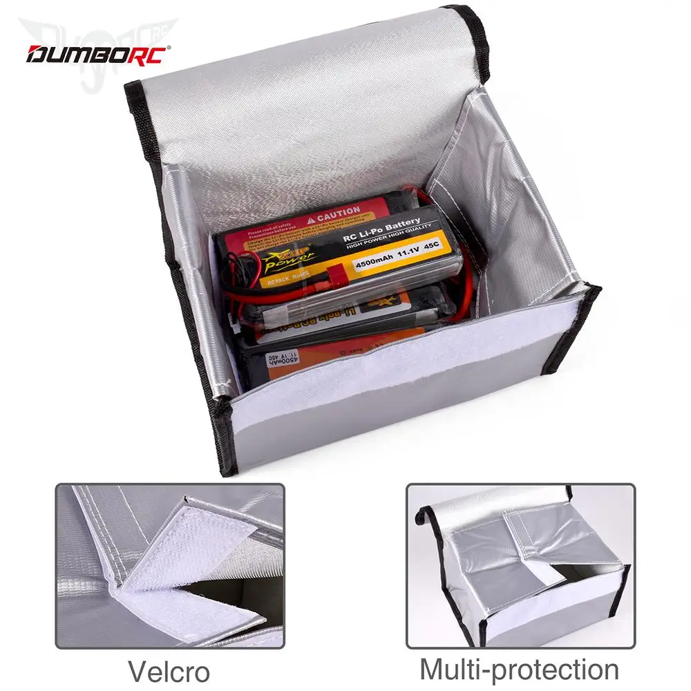 Lipo Guard Battery Safe Bag Fireproof for RC Car Drone Batteries Travel ...