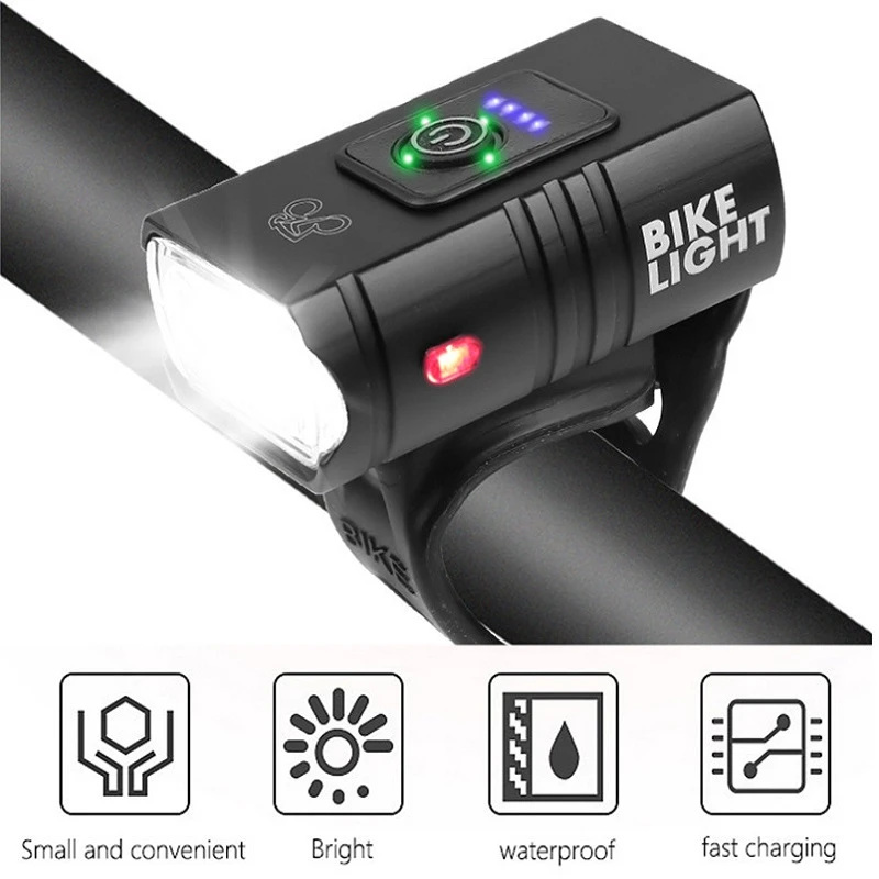 Bicycle Light Rainproof USB Charging LED Cycling Lights Front Lamp ...