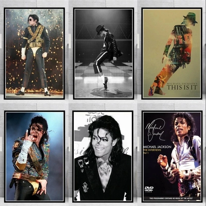 Tribute To Classic Michael Jackson Memorial Poster Printing Canvas Wall ...