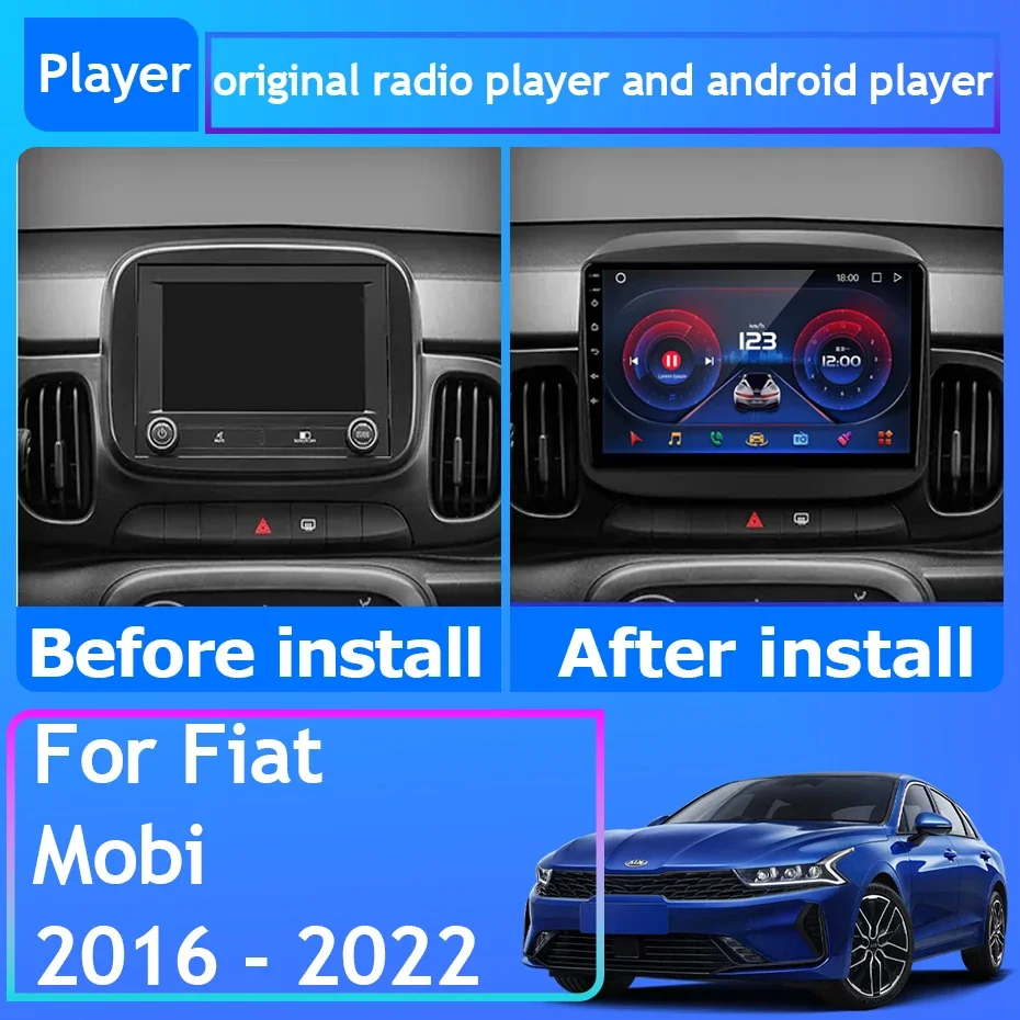 For Fiat Mobi 2016 - 2022 Car Radio Carplay GPS Navigation Android Auto ...