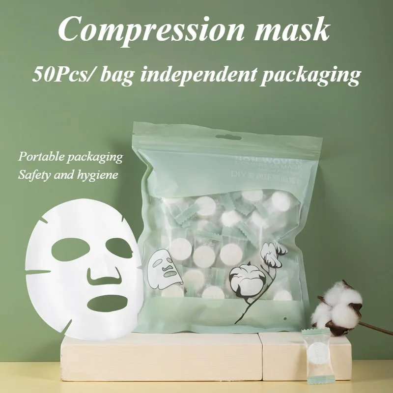 50Pcs-Disposable-Compression-Mask-DIY-Mask-Paper-Thin-Fit-Moisturizing ...