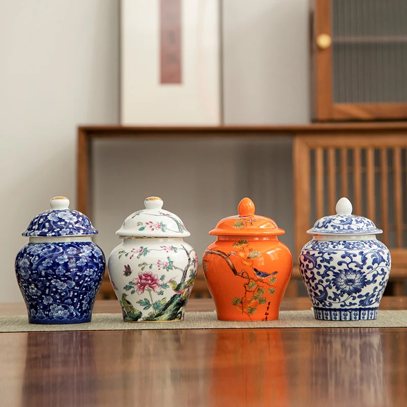 Retro Ceramic Tea Pot with Lid Sealed Mini Portable Tea Pot Tea Box Tea ...