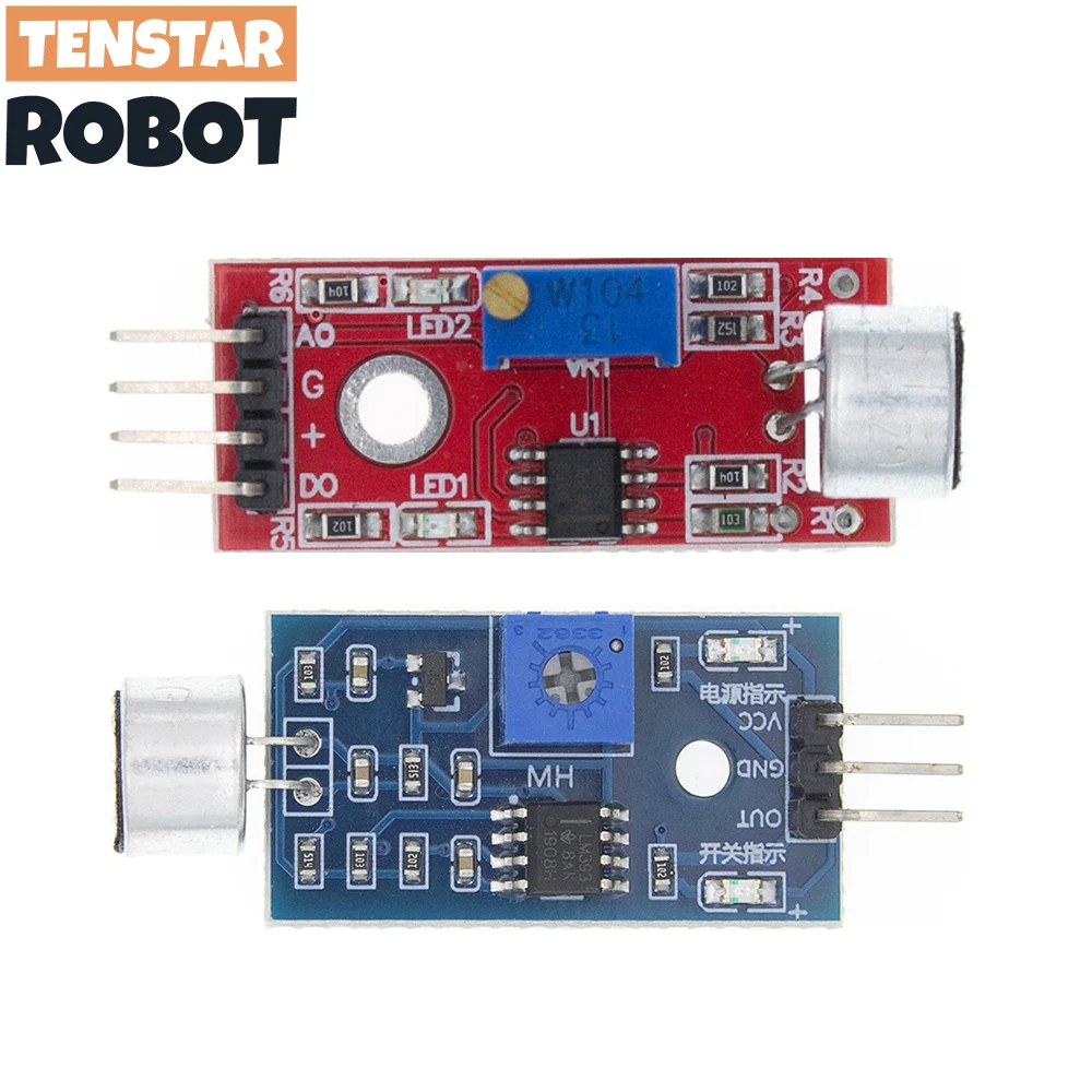 3pin 4Pin Voice Sound Detection Sensor Module KY-037 High Sensitivity ...