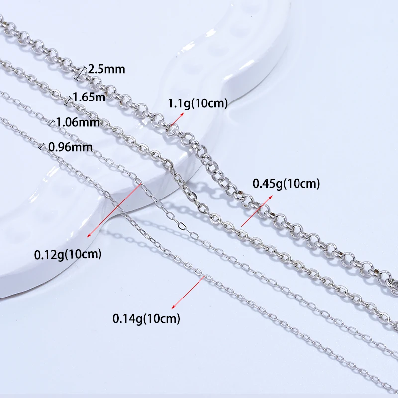S925 Sterling Silver Universal Cross Chain 10cm Width Available, DIY ...