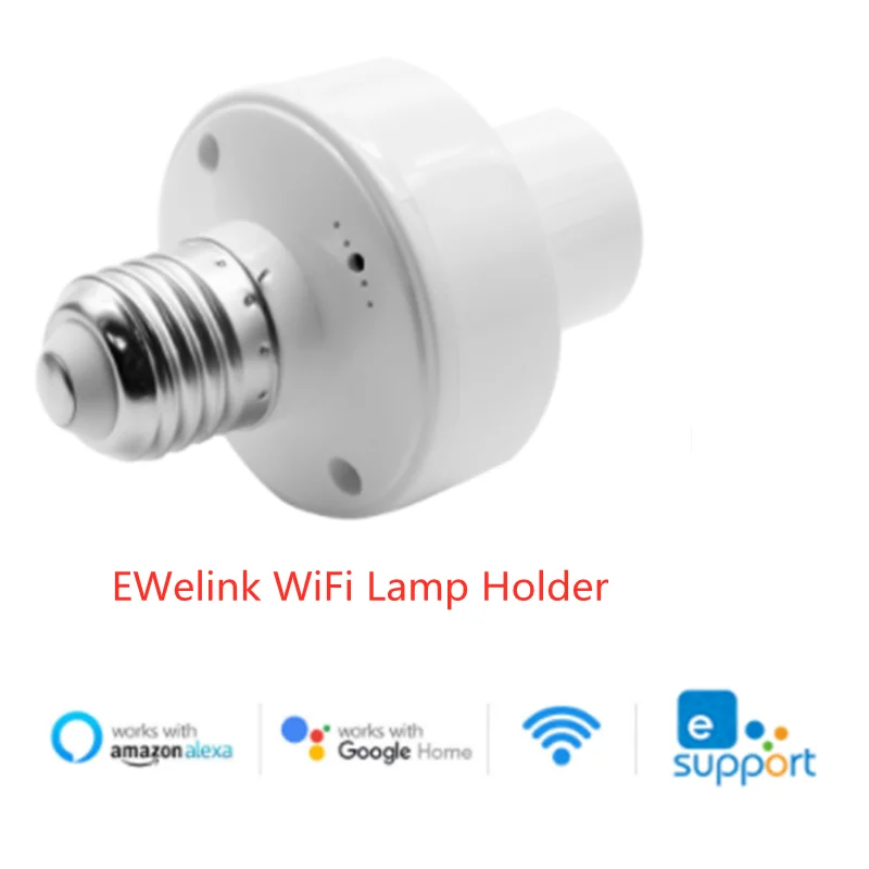 E27 Wireless WIFI Smart Light Bulb Adapter Lamp Holder Base Timer ...