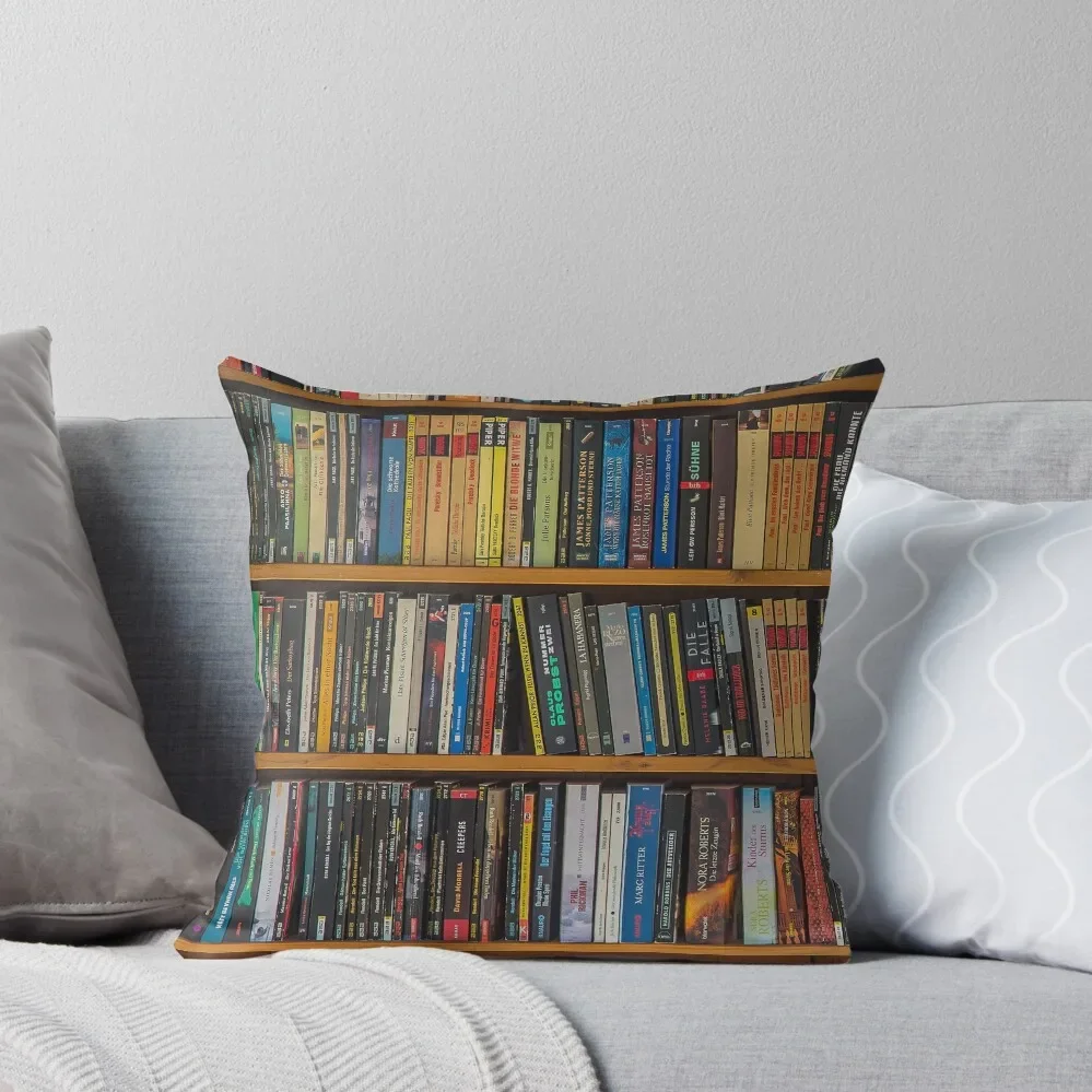 Bookshelf-Books-Library-Bookworm-Reading-Pattern-Throw-Pillow-Marble ...