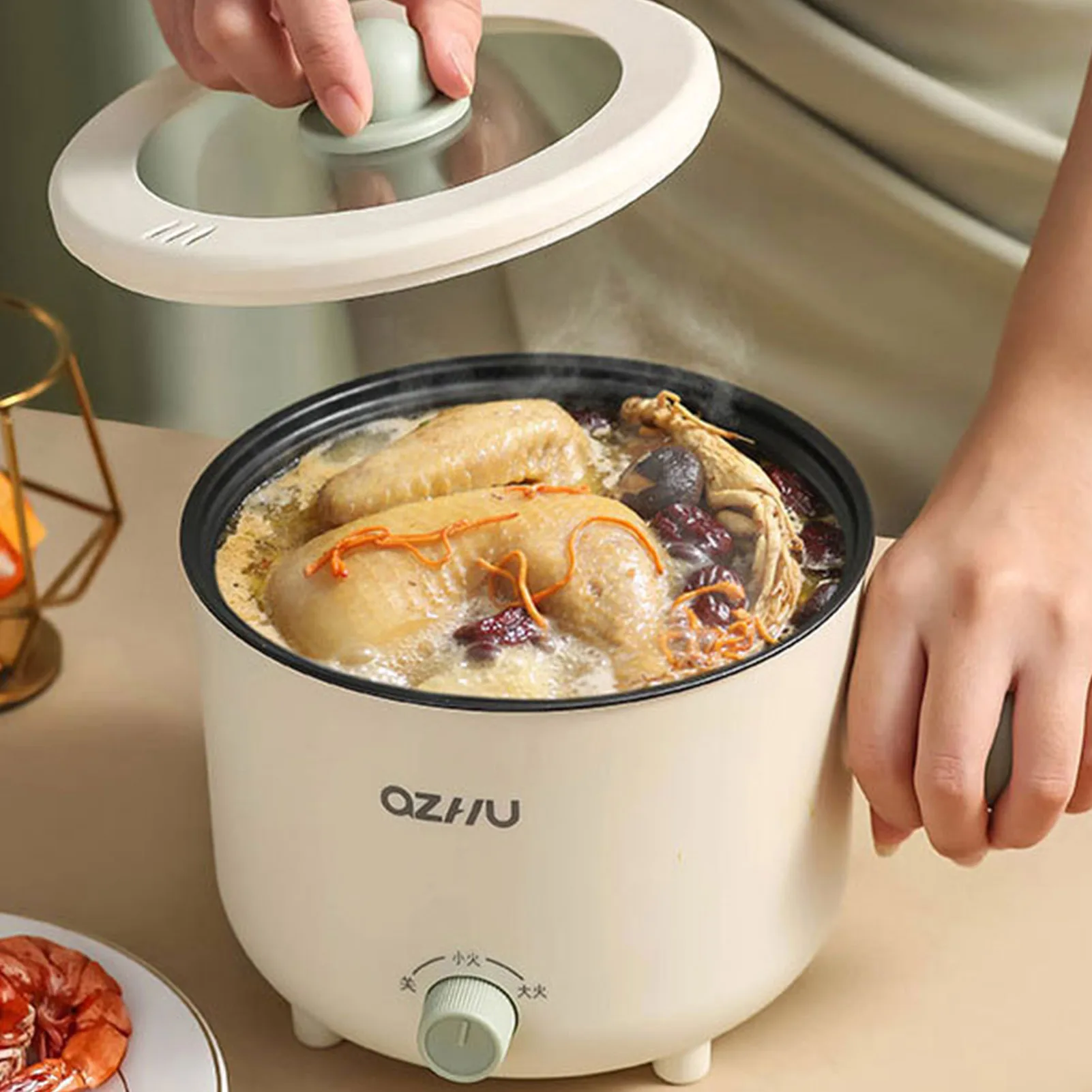 Portable-Electric-Cooking-Pot-Multifunction-Small-Non-Stick-Hot-Pot ...