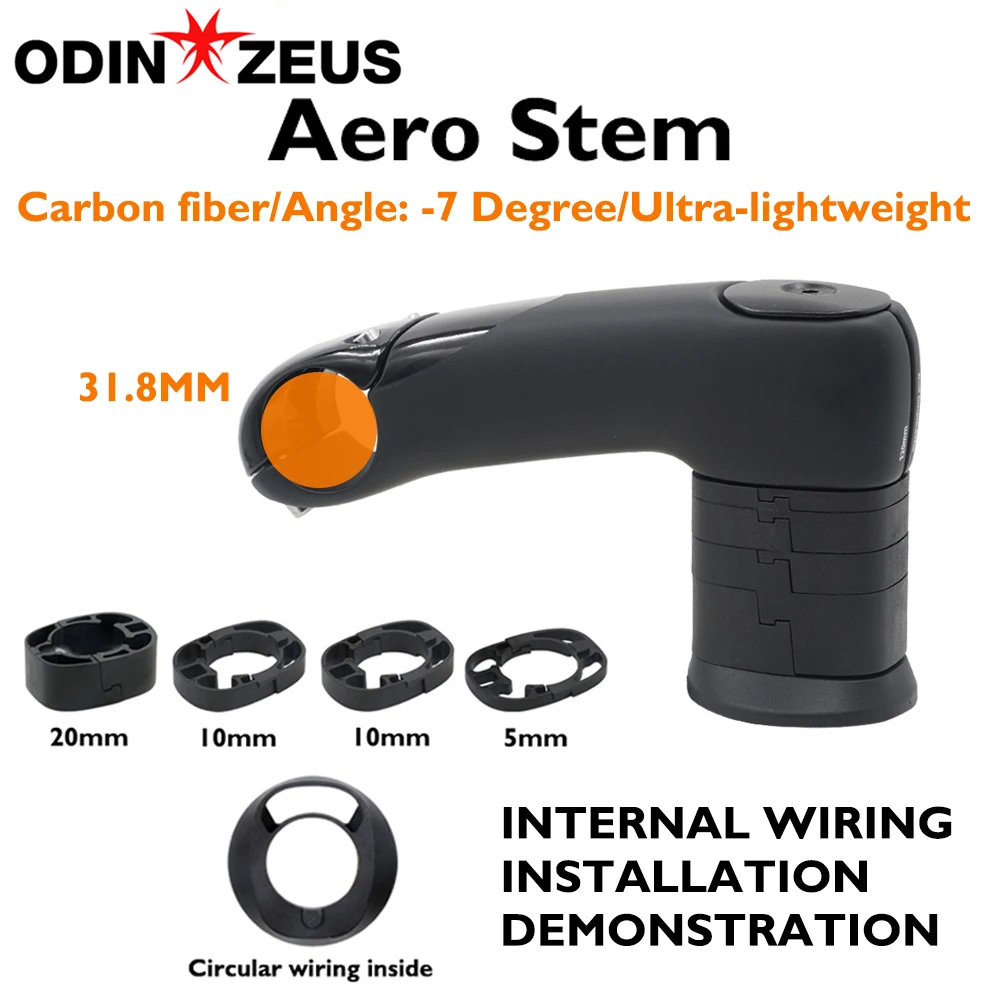 Hot Sale Aero Carbon Bike Stem Internal Routing -7° | 80-130mm ...