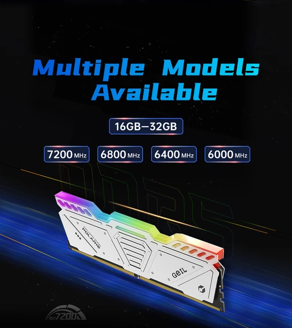 GeIL Memori Ram Ddr5 5600MHZ 6000MHZ 7200MHZ Mendukung XMP, 52% OFF