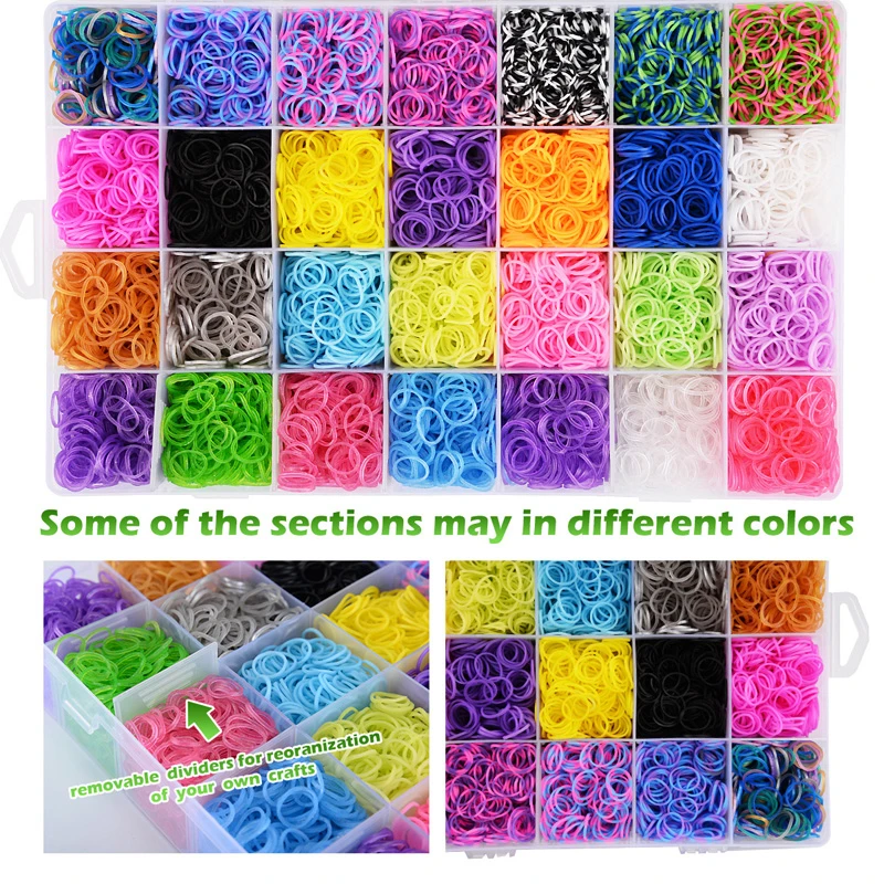 Handmade-Rubber-Loom-Bandas-Kits-Beads-Brinquedos-Set-Hand-Knitting ...
