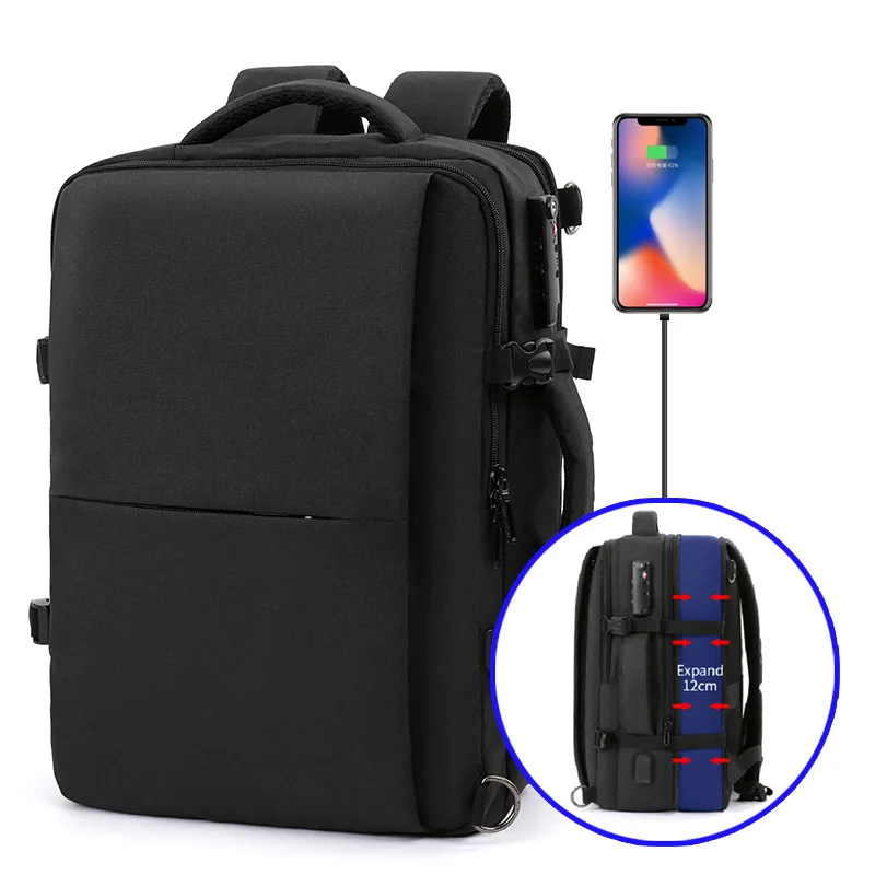 Moyyi Business Travel Double Compartment Usb Charging Backpack Multi ...