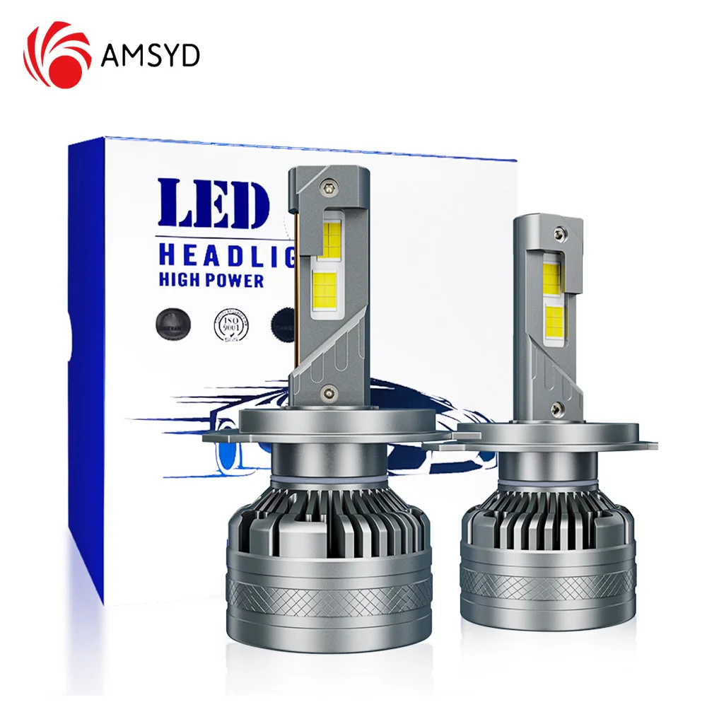 7038-Chip-LED-Car-Headlight-H4-Dual-Lamp-Aluminum-shell-White-light ...