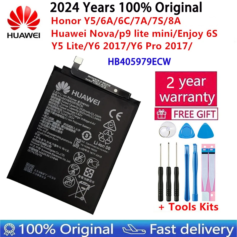 Original-3020mAh-HB405979ECW-Battery-For-Huawei-honor-6A-Honor-8A-DLI ...