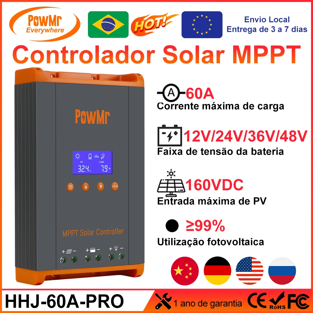 Controlador-de-carga-solar-PowMr-MPPT-vers-o-paralela-para-bateria-de ...