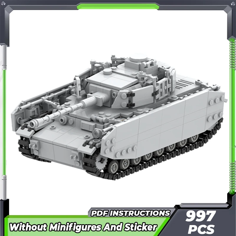 Moc-Building-Bricks-Military-Weapon-Model-Panzer-IV-Assault-Tank ...