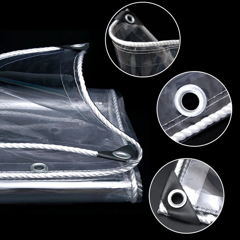 0.35/0.55mm Transparent PVC Tarpaulin Succulent Plant Waterproof Cover ...