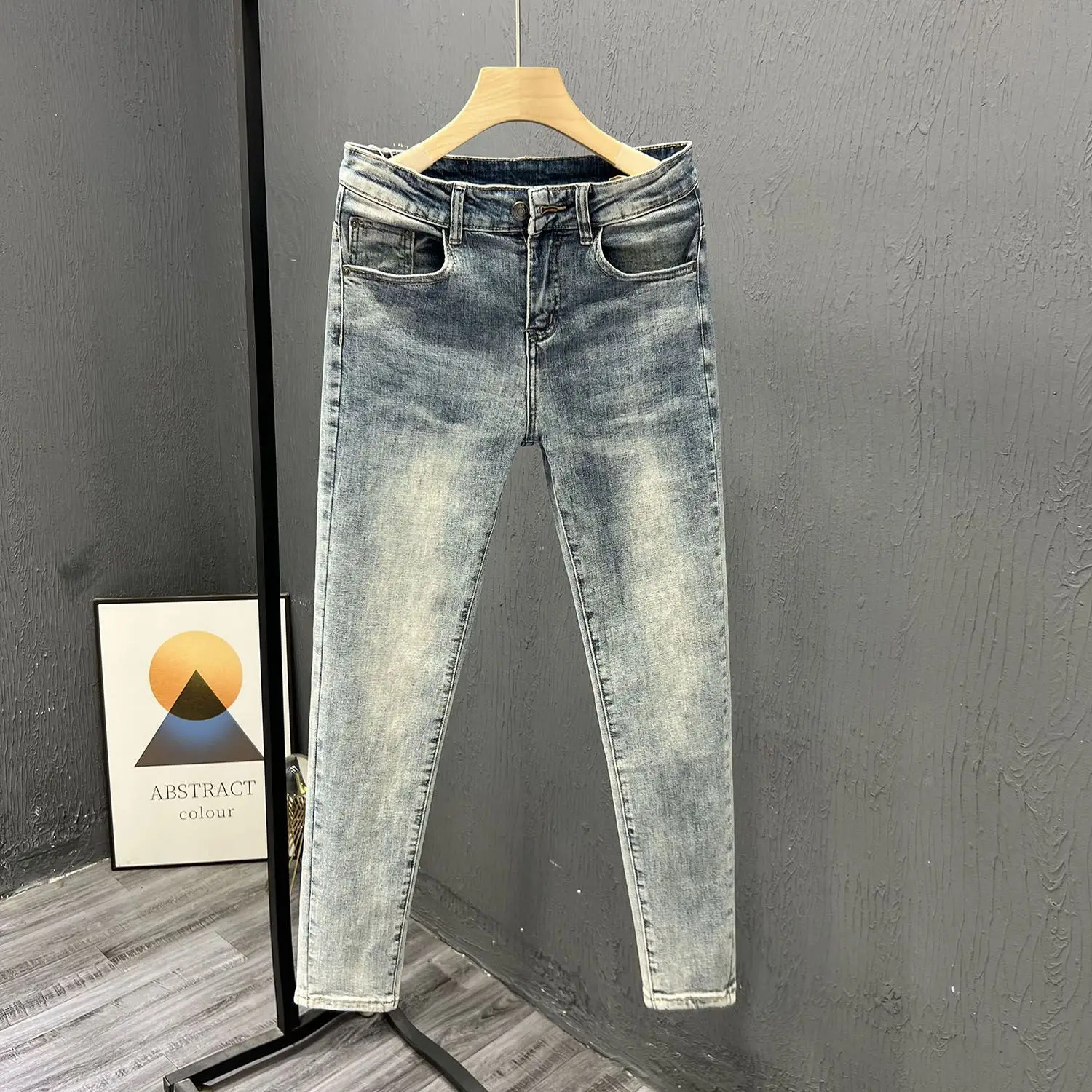 Summer-Luxury-Korean-Style-Brand-Men-Jeans-Light-Washed-Cowboy-Pants ...
