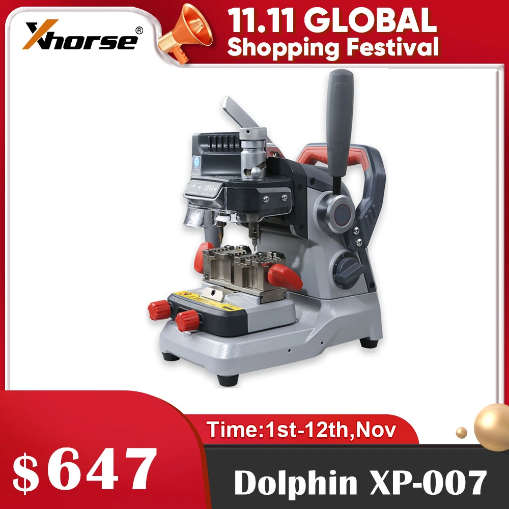 Xhorse Dolphin Xp007 Manually Key Cutting Machine For Laser Dimple And ...