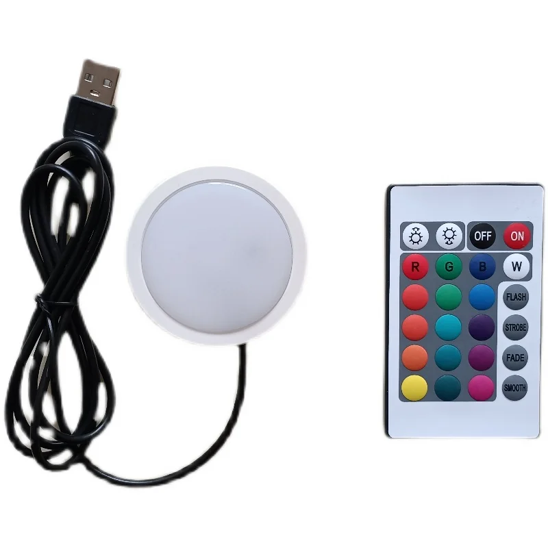 LED-cabinet-lamp-USB-3w-RGB-with-controller-spotlight-downlight-jewelry ...