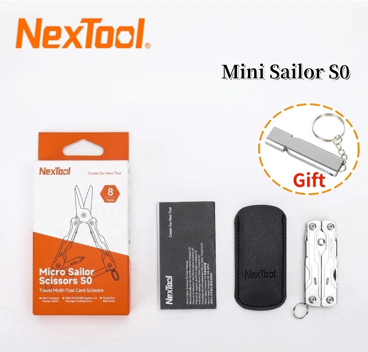 NexTool 8 In 1 Mini Sailor Scissors S0 Micro Keychain Multitool ...