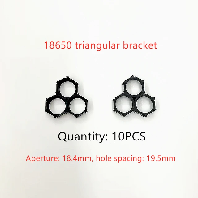 Triangle 18650 lithium battery combination fixed bracket with buckle ...