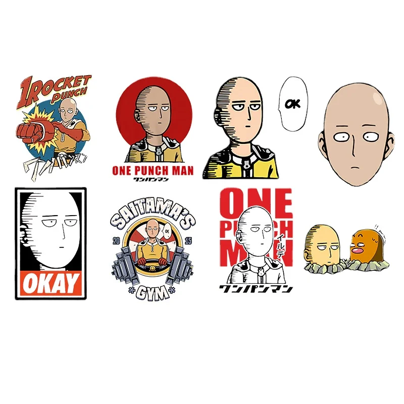 Anime One Punch Man Thermo Stickers Heat Transfer Vinyl