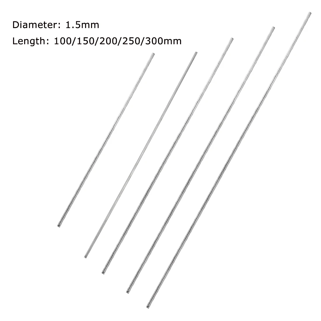 2Pcs-304-Stainless-Steel-Model-Shaft-Rod-Diameter-1-5mm-Solid-Round-Rod ...