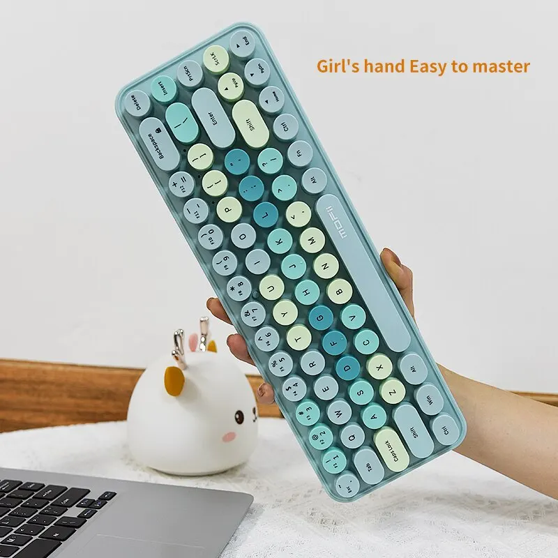 MOFII-Wireless-Keyboard-and-Mouse-Cute-Colorful-68-Round-Keycap-Compact ...