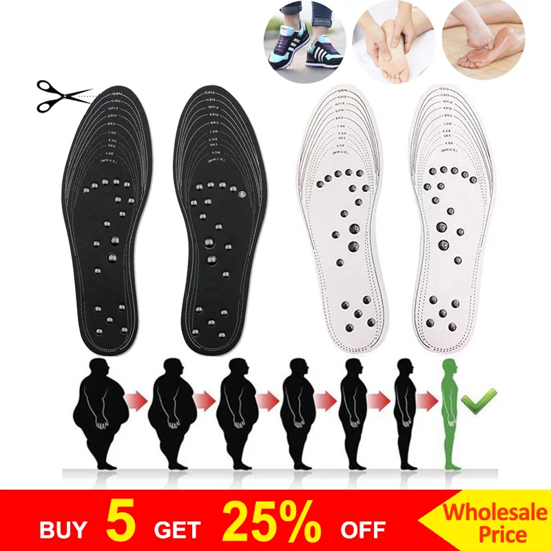 18-Magnets-Magnetic-Massage-Insoles-Foot-Acupressure-Shoe-Pads-Therapy ...