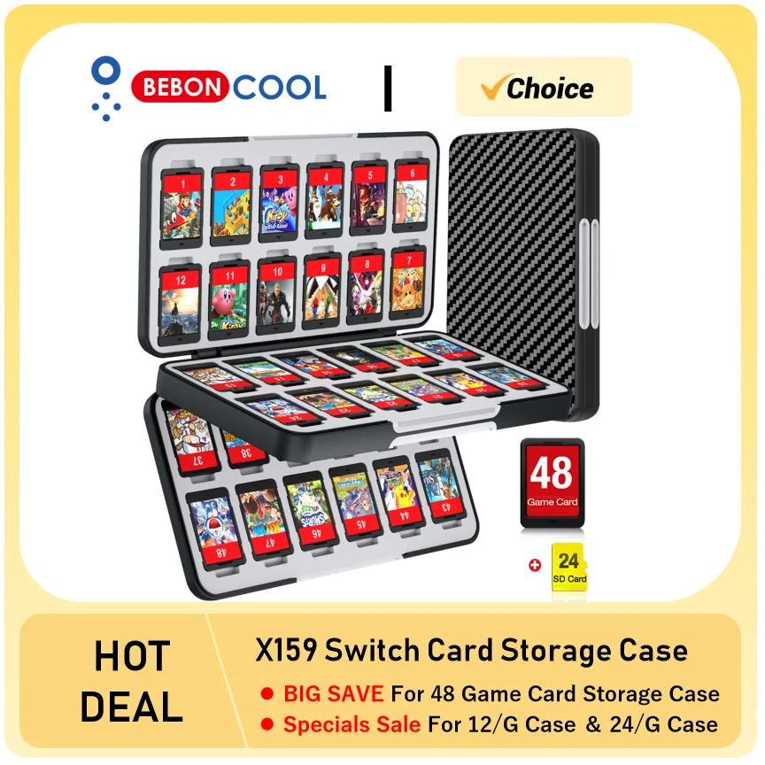 BEBONCOOL-X159-48-In-1-Switch-Game-Card-Storage-Case-Beboncool-Magnetic ...