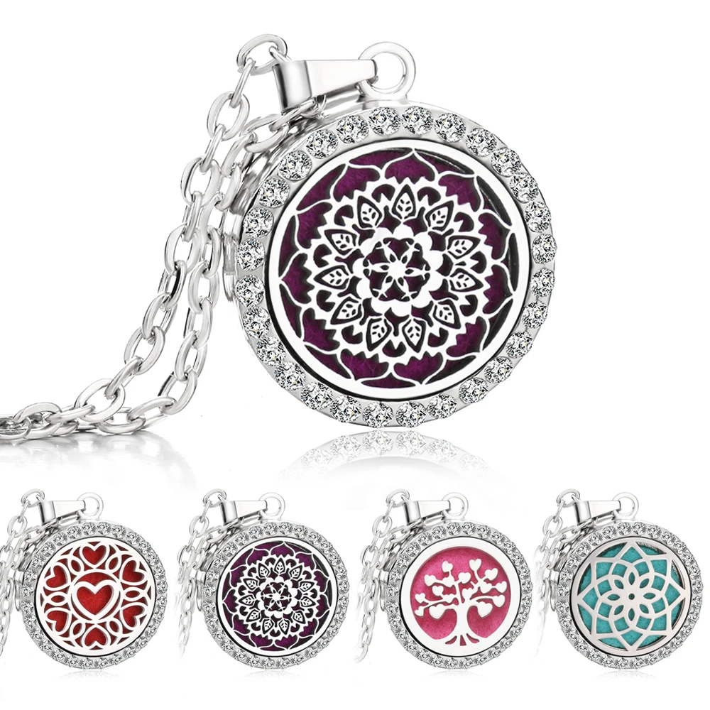 Collar de aromaterapia con difusor de aceite esencial de cristal ...