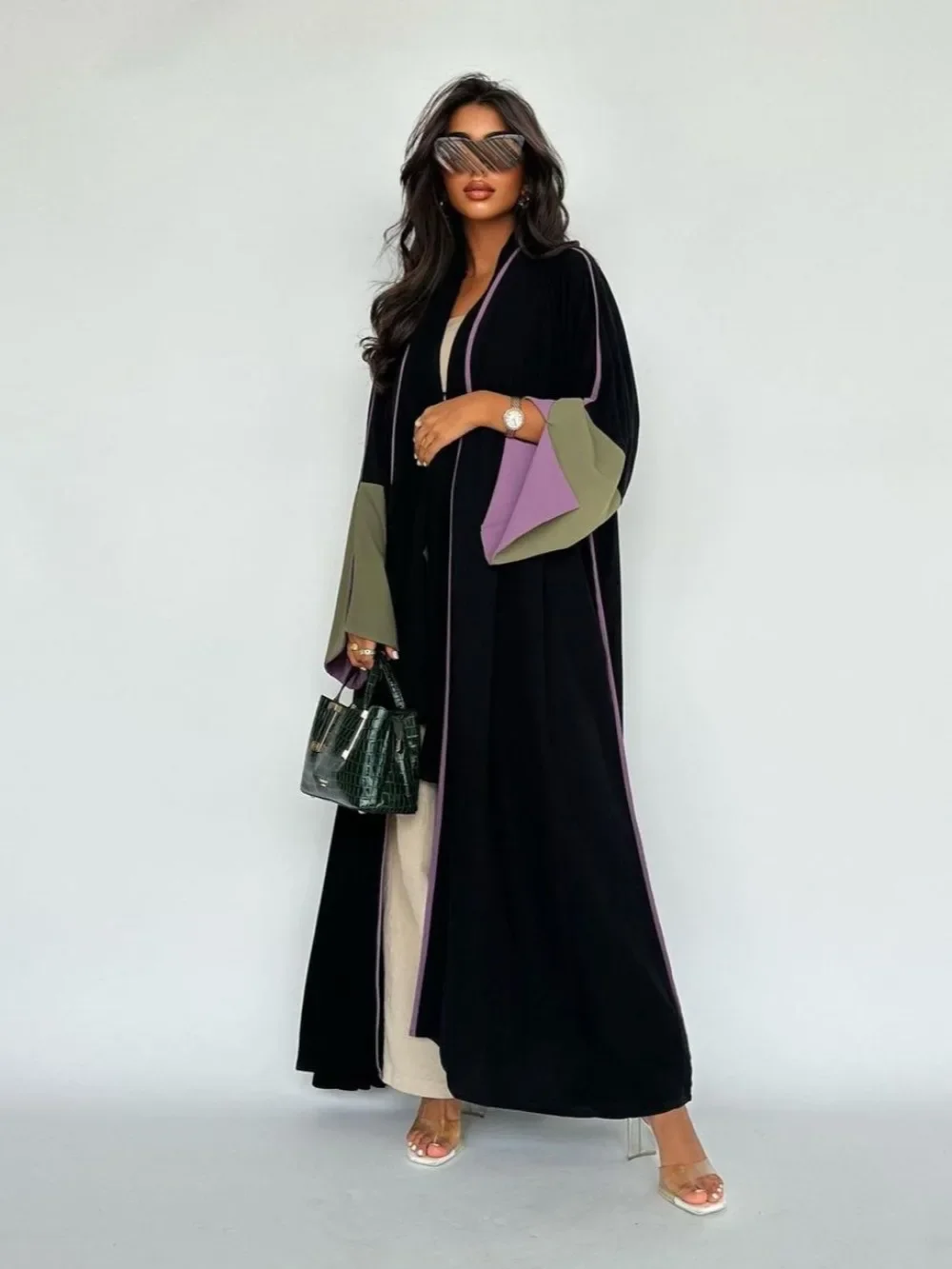 Eid Muslim Abaya for Women Split Sleeve Modest Morocco Party Dresses ...