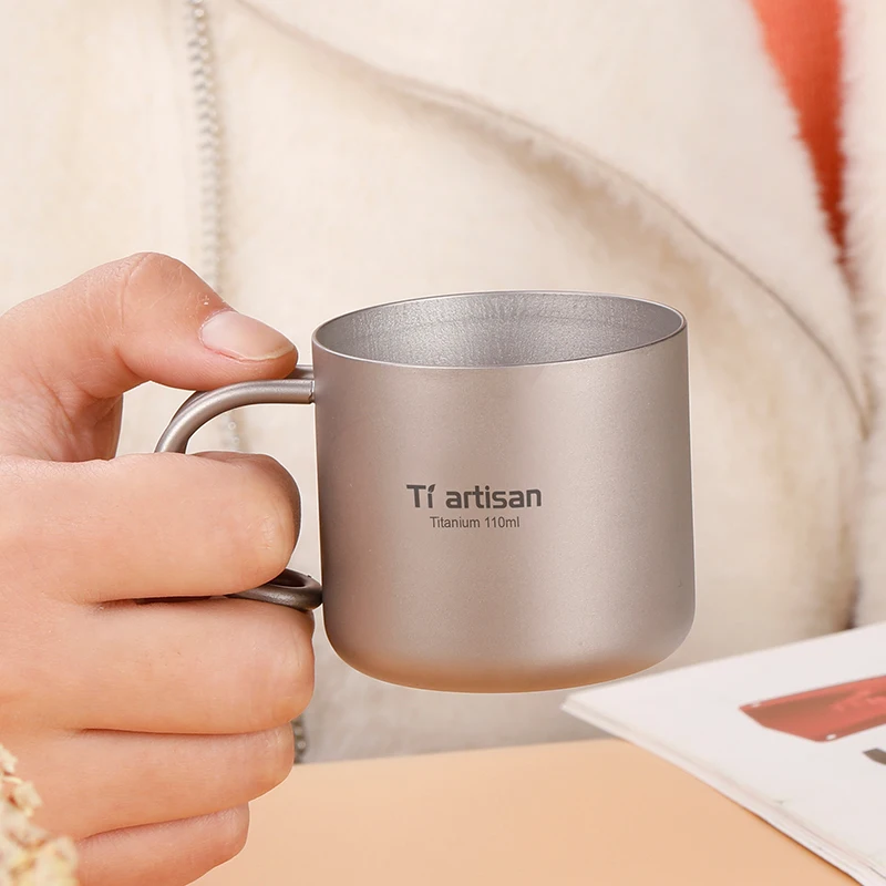 110ml-Coffee-Mug-Titanium-Cup-Bacteriostatic-Flatware-Outdoor-Camping ...