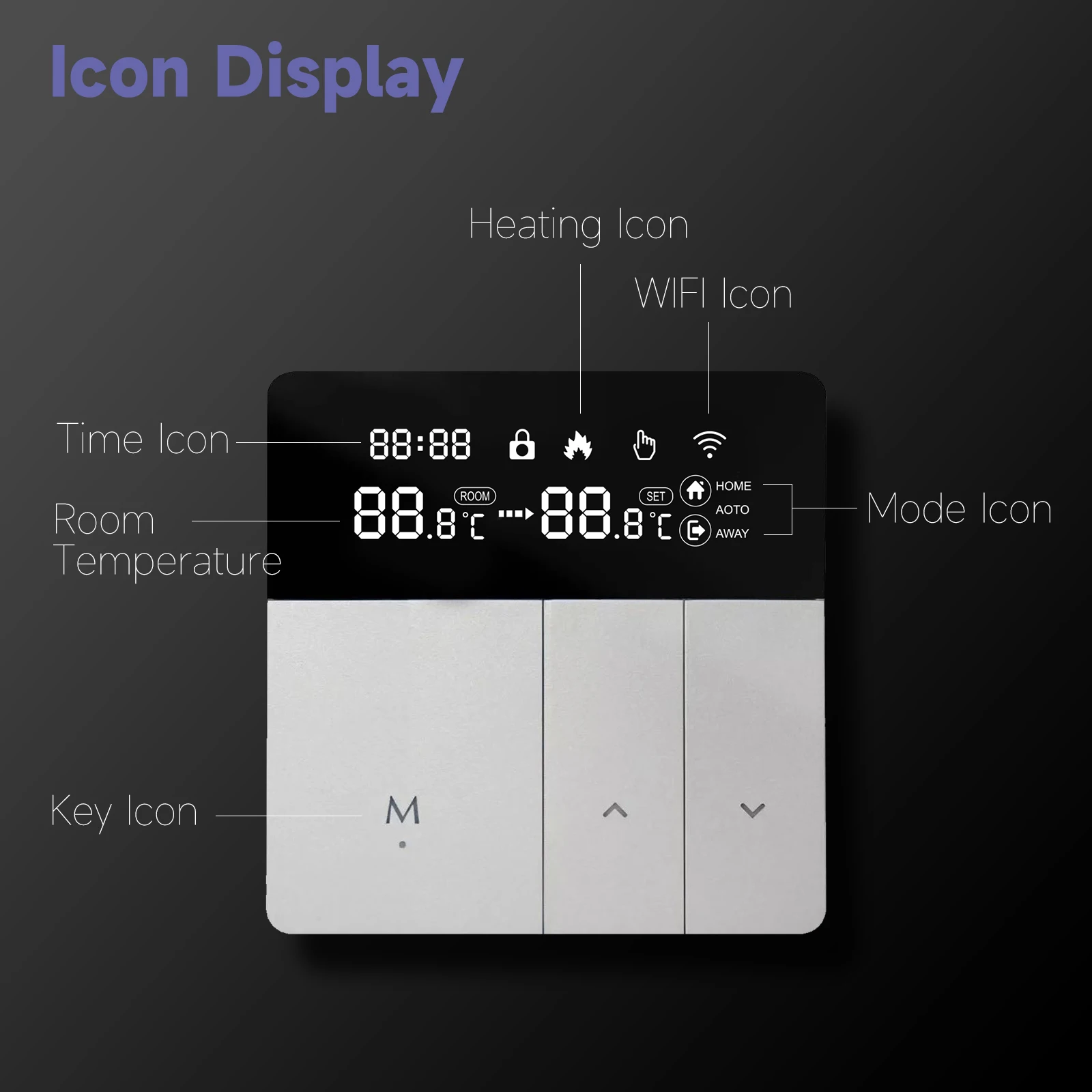 Thermostat Régulateur,Thermostat WiFi intelligent pour chaudière à eau ...