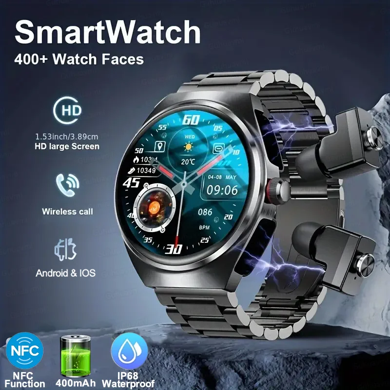 2024-New-Smart-Watch-TWS-Headset-Two-In-One-Wireless-Bluetooth-Dual ...